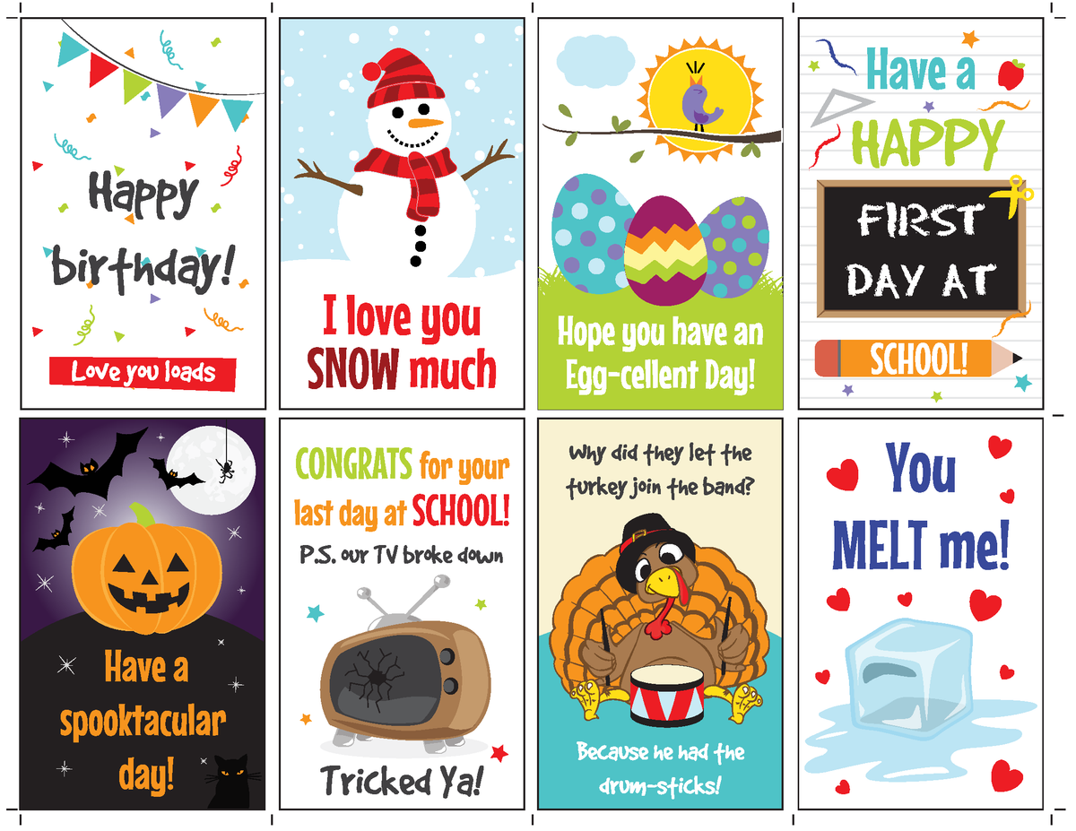 Lunchbox Notes for Kids | Adorable and Unique Lunchbox Cards ...