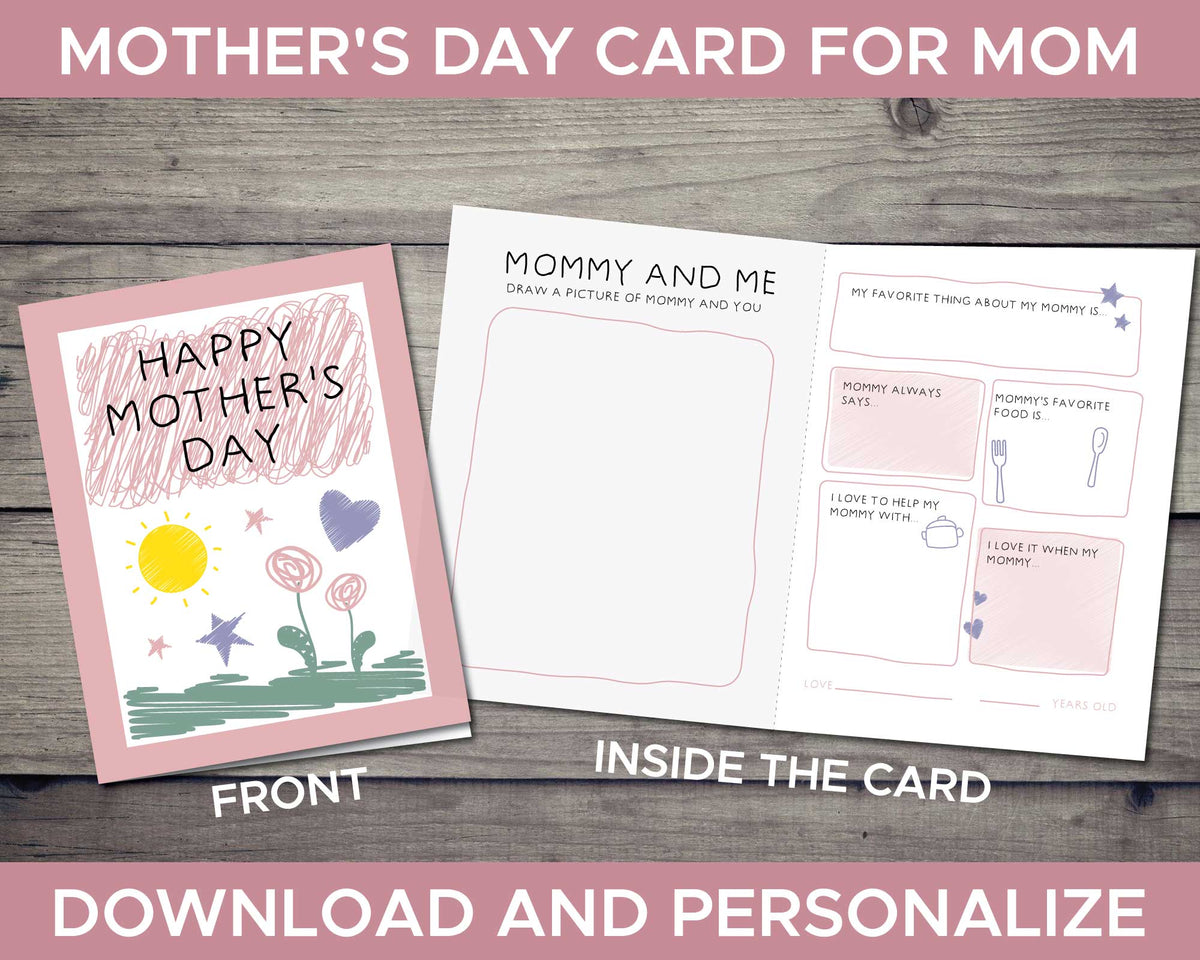 Mother's Day Card from Child to Mommy – Funtastic Idea