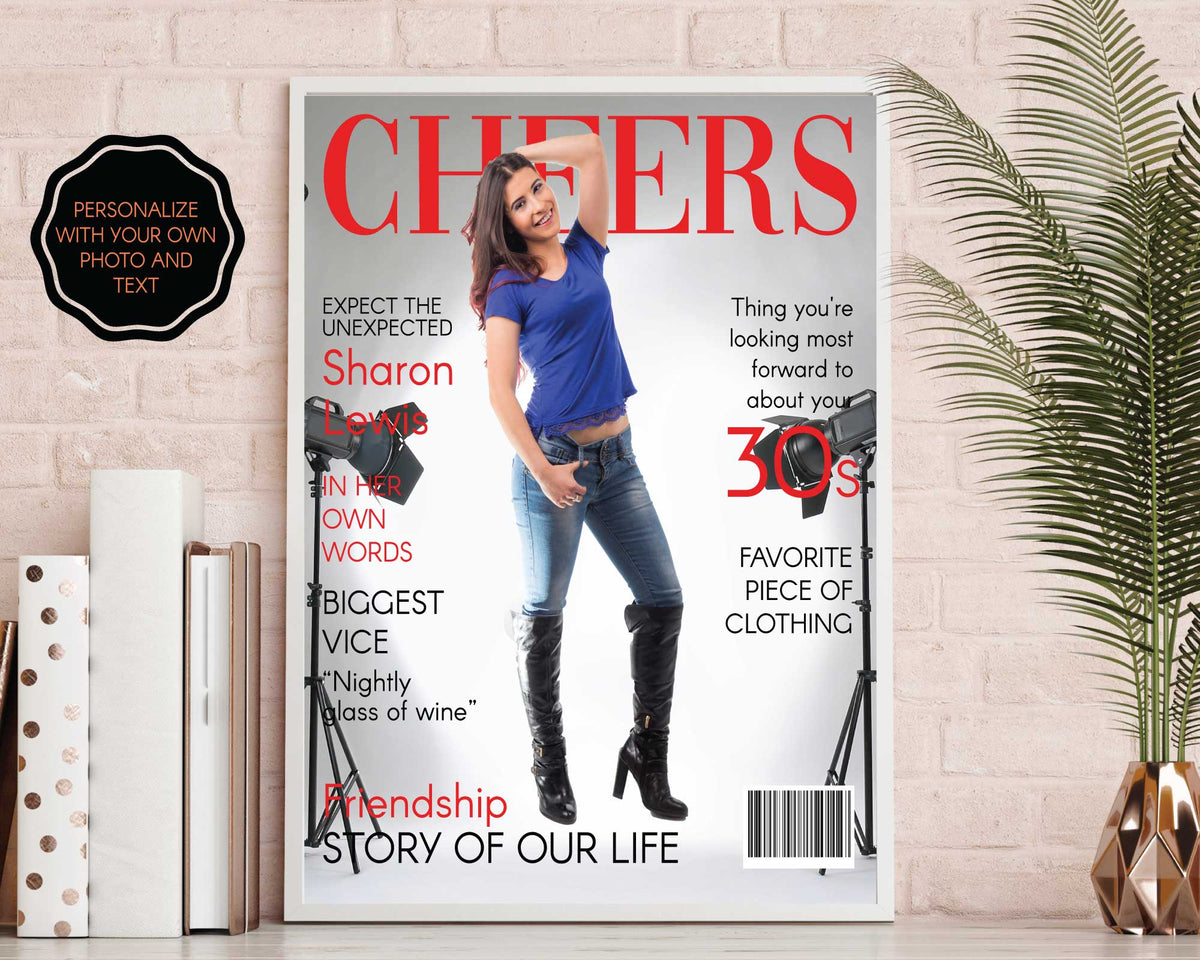 Personalized Birthday Magazine Poster Gift | Unique Birthday Gift ...