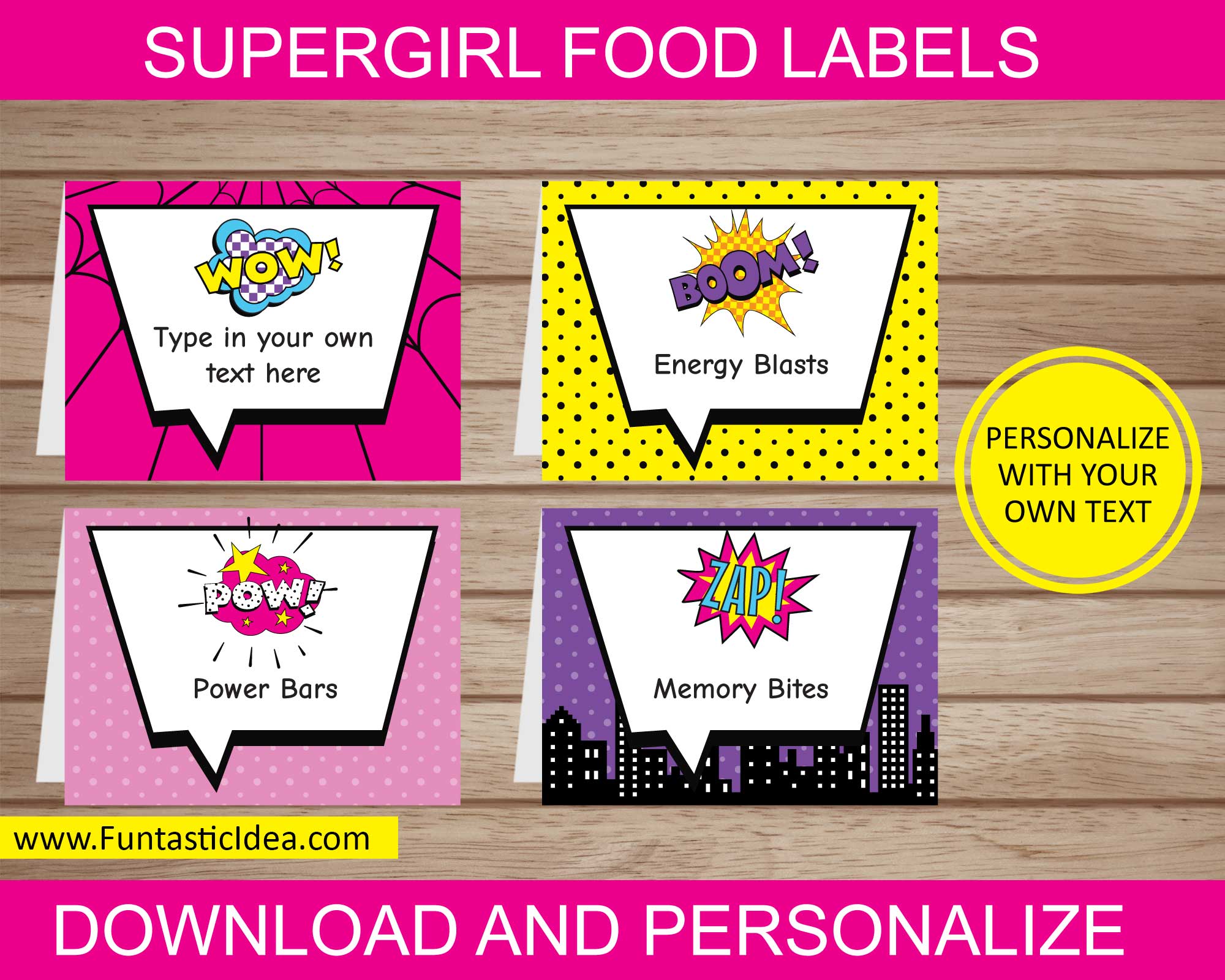 Party Food Label Design Beach Party Food Labels Pool Party Place Cards